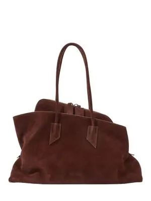 Attico The Attico La Passeggiata Suede Tote Bag Brown