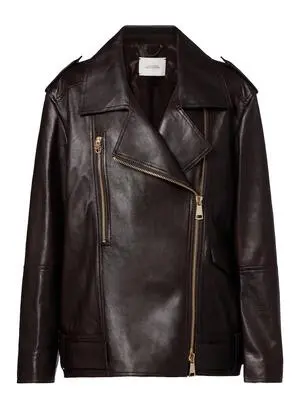 Dorothee Schumacher Sleek Statement Leather Biker Jacket - Brown