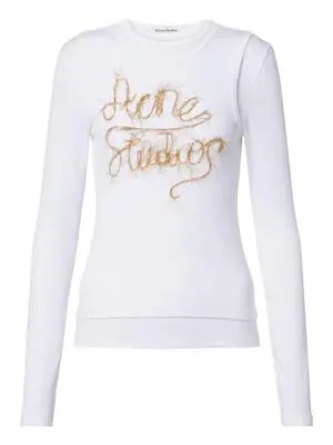 Acne Studios Logo Cotton-blend Top - White