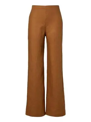 Faithfull The Brand Ilride Wide-leg Linen Pants - Brown