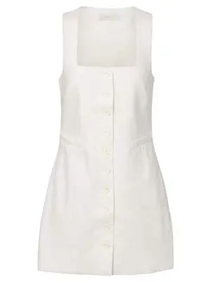 Faithfull The Brand Jaques Linen Mini Dress - White