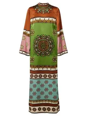 ALEMAIS Alémais Contina Printed Silk Maxi Dress - Multicoloured