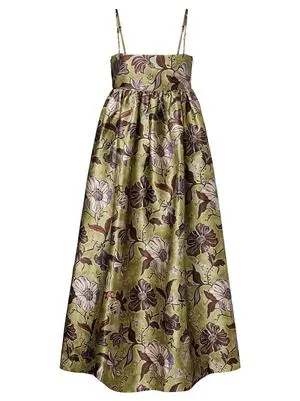 ALEMAIS Citron Floral Midi Dress - Multicoloured
