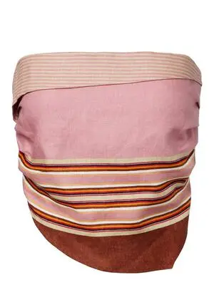 Faithfull The Brand Ebbe Striped Linen Top - Pink