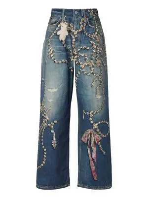 Acne Studios 1981 Trompe L’oeil Wide-leg Jeans - Multicoloured