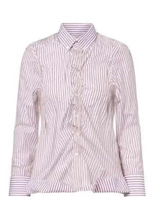 MAISON MARGIELA Pinstriped Cotton Poplin Shirt - White