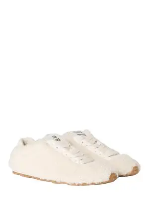 Miu Miu Plume Shearling Sneakers - Natural