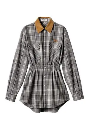 MIU MIU Flannel Mini-Dress