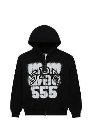 SP5DER Sp555 Zip Hoodie - Black