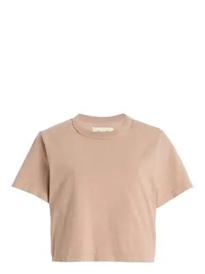 LES TIEN Daria Cropped T-shirt - Pink