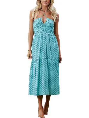 BISHOP + YOUNG Aeries Halter Dress - Morocco Print