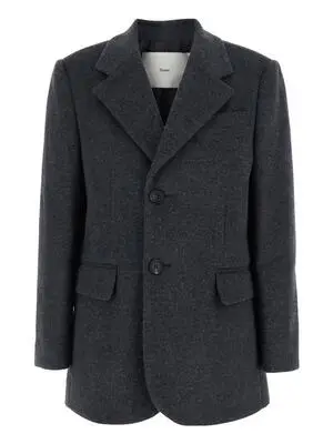 DUNST Single-breasted Cashmere Jacket - Grey