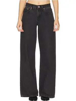 DR. DENIM Rhue Wide Leg Jeans - Retro Black