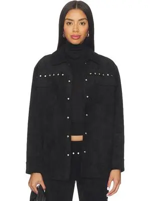 Amanda Uprichard Nirvana Suede Jacket - Black