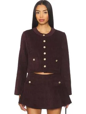 Amanda Uprichard Braswell Jacket - Aubergine