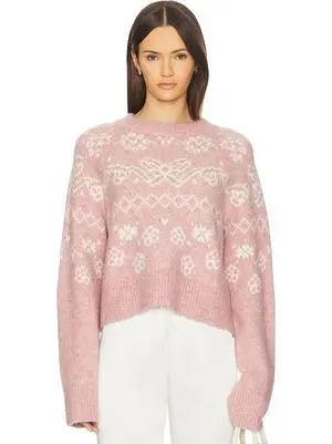 For Love & Lemons Arabella Pullover Sweater - Pink