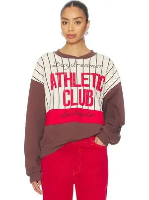 Daydreamer Athletic Club Colorblocked Sweatshirt - Brown Combo