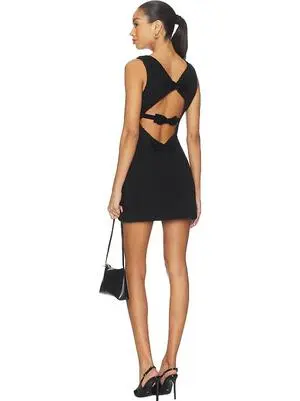 For Love & Lemons Bonnie Boucle Mini Dress - Black