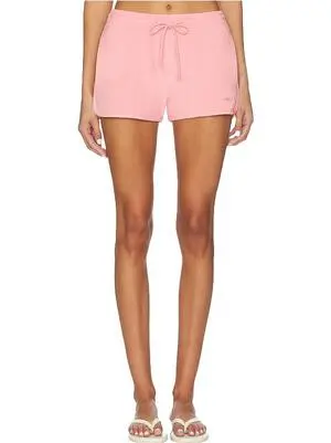 Hunza G Towelling Embroidered Shorts - Pink