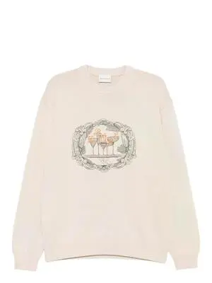 Drole De Monsieur Graphic-print Sweater - Neutrals