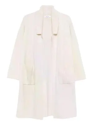 GRAN SASSO Knitted Pocket Coat - White
