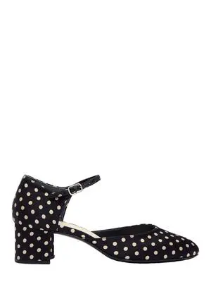 REFORMATION Laurie Pump Polka Dot Satin