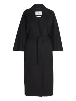 Max Mara Cashmere-wool Wrap Coat - Black