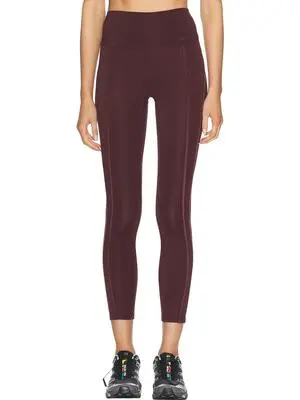 Nike High Waisted 7/8 Legging In Burgundy - Burgundy Crush & Burgundy Ash