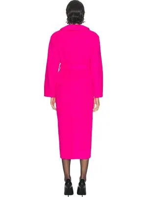LAPOINTE Fuzzy Coating Belted Coat