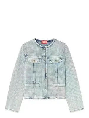 DIESEL® De-grafy-s Button-fastening Denim Jacket - Blue