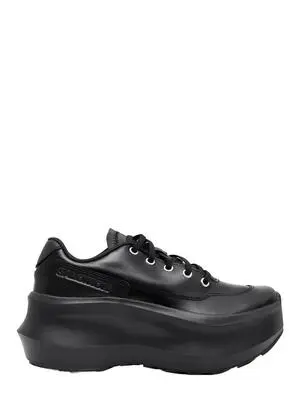 Comme Des Garçons Salomon Leather Platform Sneakers - Black