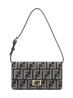 Fendi Baguette Chain Wallet - Grey