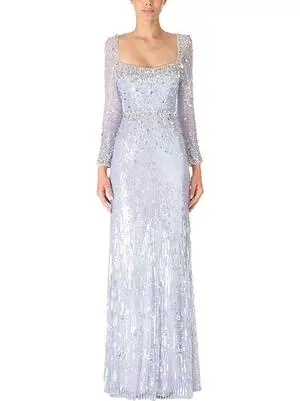 Jenny Packham Sequin-embellished Maxi Gown - Iris