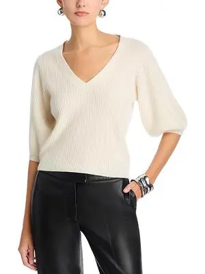 Ramy Brook Cassidee Cashmere V-neck Sweater - Ivory