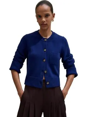 ME+EM Button-through Cardigan - Jewel Blue