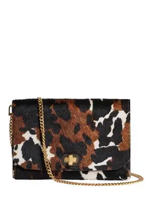 ME+EM Cow Print Envelope Clutch - Animal Print