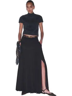 ME+EM Slit Full-length Skirt - Black