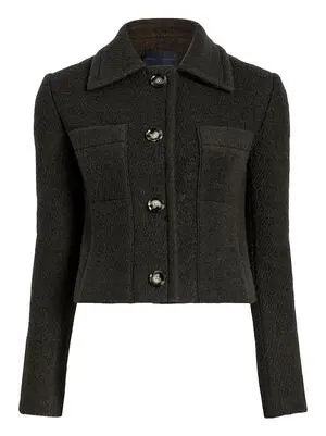 Proenza Schouler Kinsley Tailored Bouclé Twill Jacket - Wood