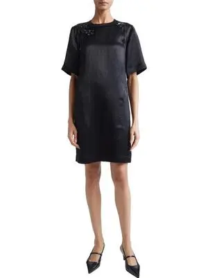 JASON WU Embellished Washed Twill Minidress - Black