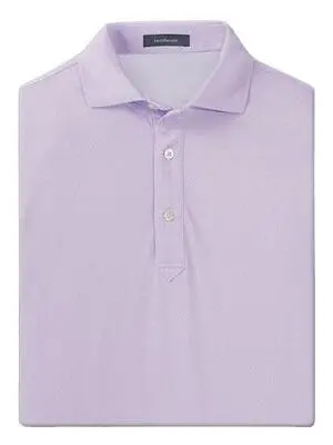 TURTLESON Clarence Mini Diamond Jacquard Performance Polo Lavender