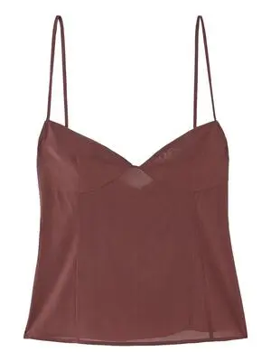 ST. AGNI Stretch-silk Organza Camisole - Purple