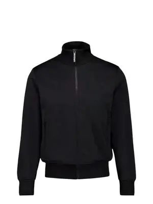 Palm Angels Logo Print Zip-up Sweatshirt - Black