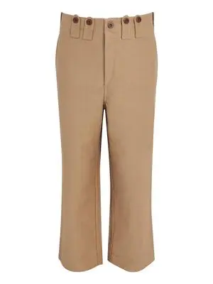 Junya Watanabe Cotton Wide-leg Trousers - Beige