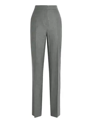 Max Mara Stretch-wool Flared Trousers - Green