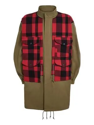 Junya Watanabe X Filson Cotton Tartan Parka Jacket - Green