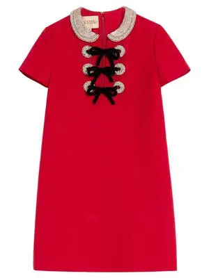 Valentino Garavani Wool-silk Mini Dress - Red