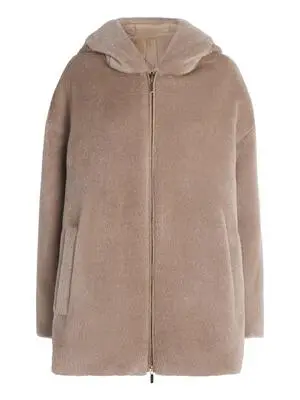 Max Mara Alpaca-wool Reversible Down Jacket - Beige
