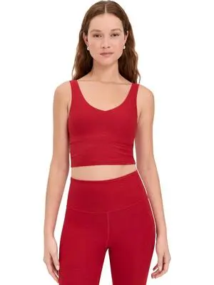 Beyond Yoga Spacedye Cropped Tank - Holly Red Heather
