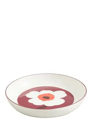 Marimekko Oiva Unikko Salad Plate - White/brown