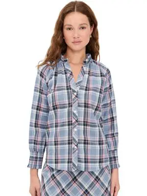 MAREA Charlize Plaid Blouse